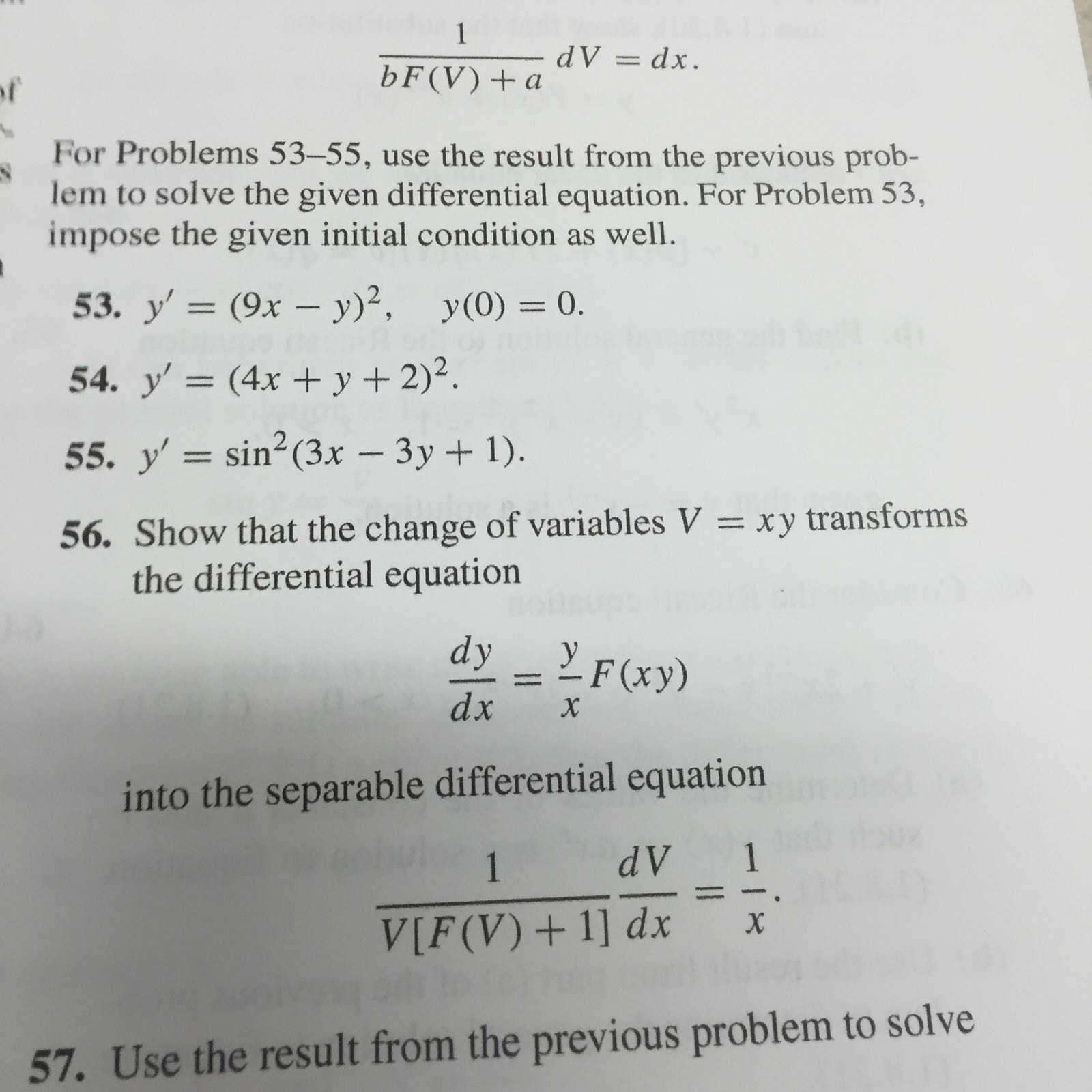 Solved Show that the change of variables V = xy transforms | Chegg.com