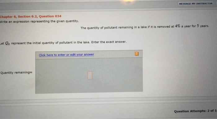 Solved Write an expression representing the given quantity. | Chegg.com