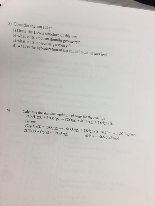 Solved Consider the ion ICl_2^- Draw the Lewis structure of | Chegg.com