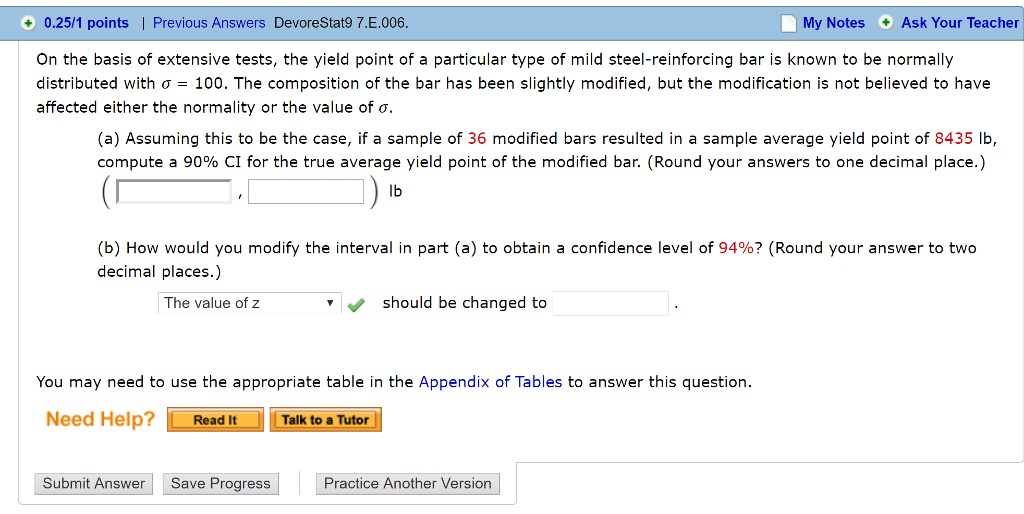 Solved 0 25 1 Points Previous Answers Devorestat9 7 E 006
