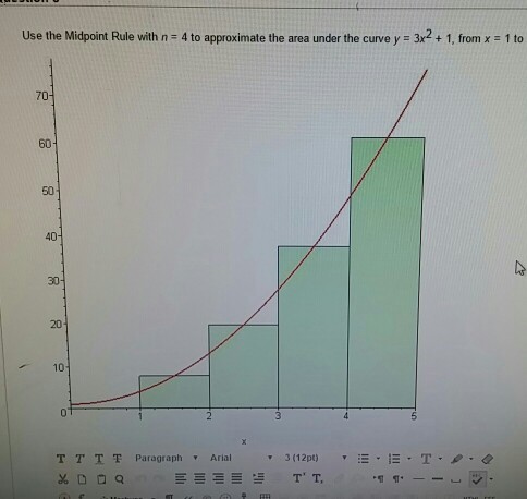 Solved use the midpoint rule with n=4 to approximate the | Chegg.com