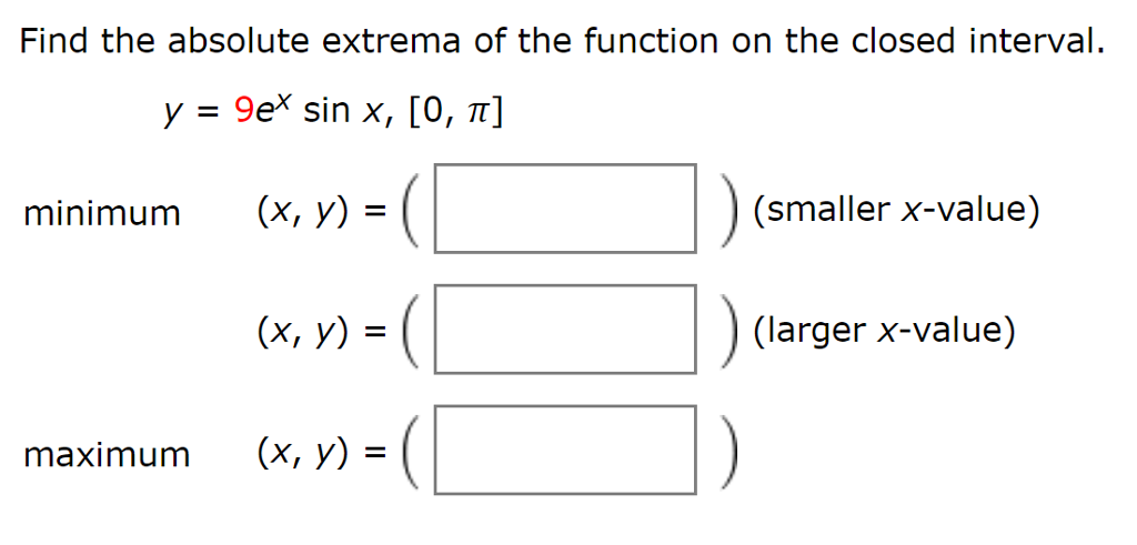 Solved Find the absolute extrema of the function on the | Chegg.com