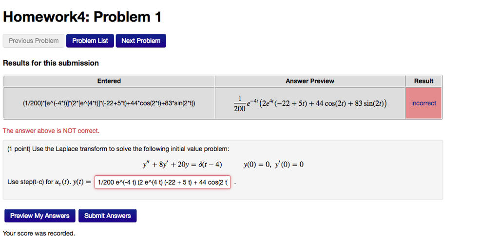 Solved Homework4: Problem 1 Previous Problem Problem List | Chegg.com