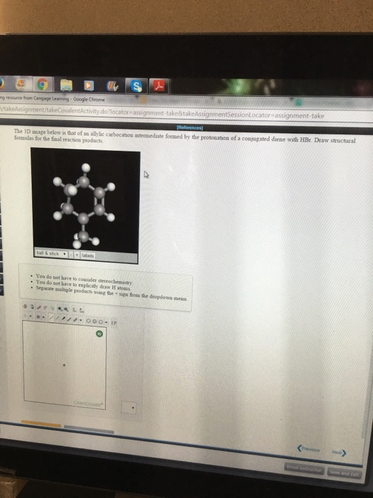 Solved The 3D image below is that of an allylic carbocation | Chegg.com