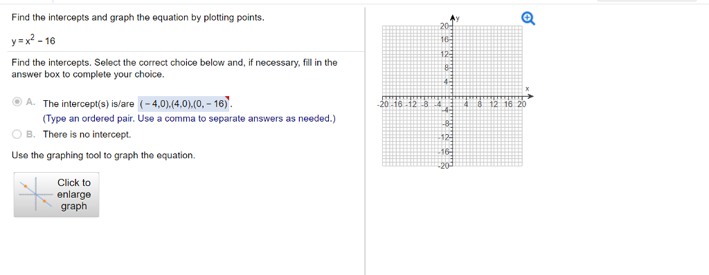 Solved Find the intercepts and graph the equation by | Chegg.com