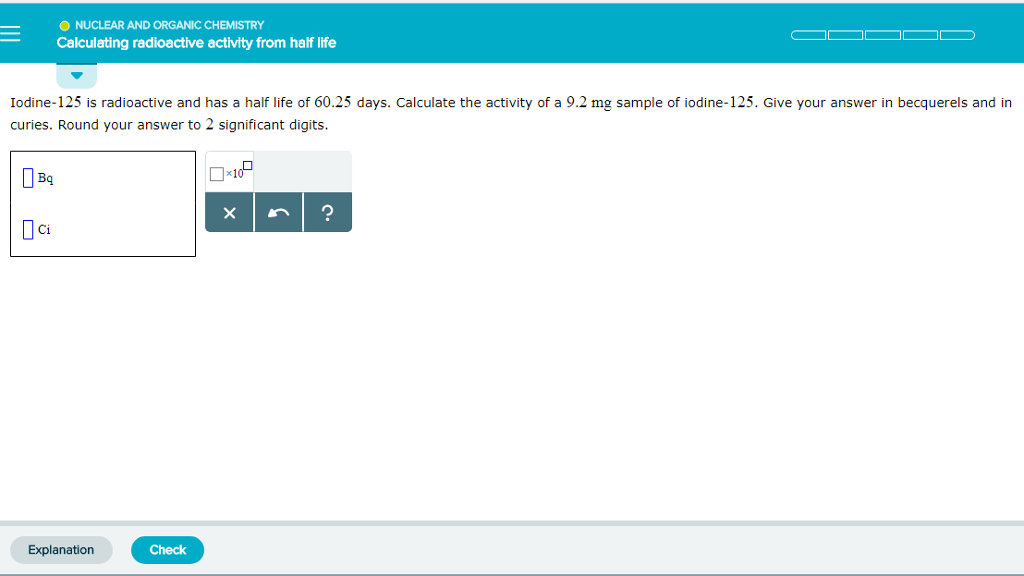 Solved O Nuclear And Organic Chemistry Calculating