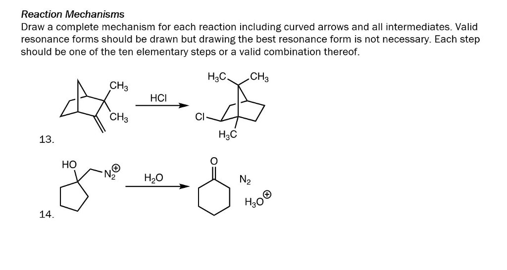 Solved Reaction Mechanisms Draw a complete mechanism for | Chegg.com