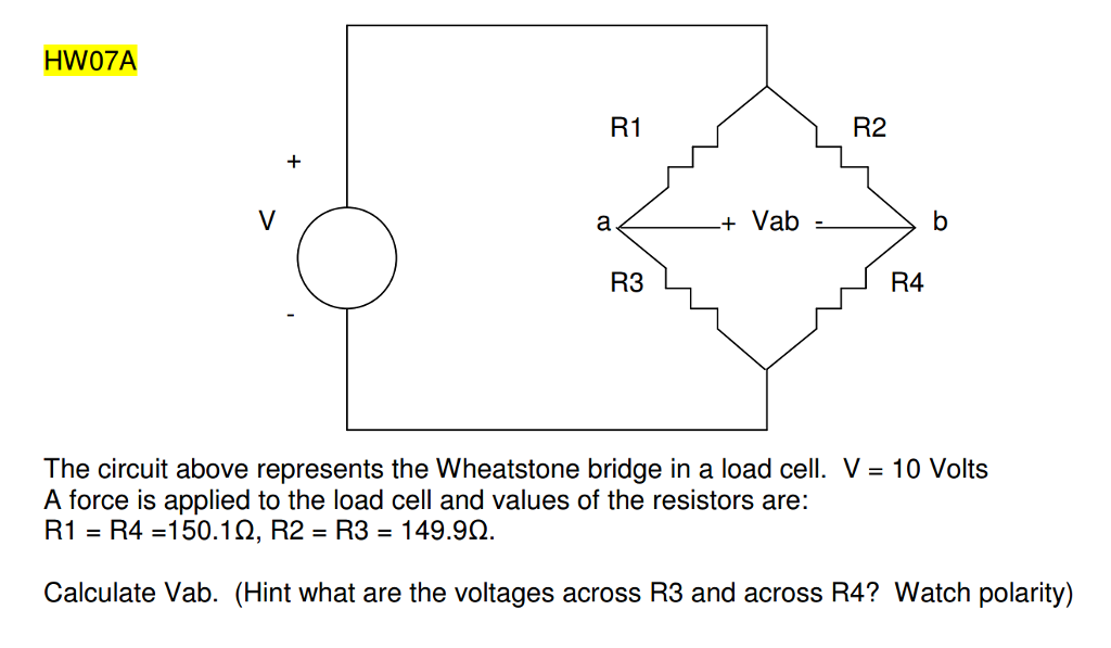 Solved The circuit above represents the Wheatstone bridge | Chegg.com