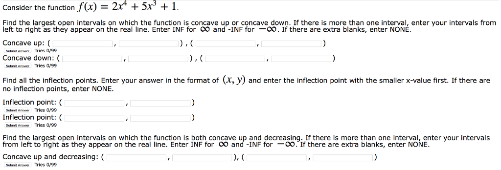 Solved Consider the function f(x) = 2x^4 + 5x^3 + 1. Find | Chegg.com