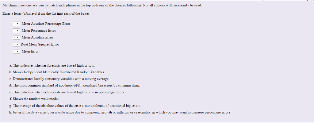 Solved Matching questions ask you to match each phrase in | Chegg.com