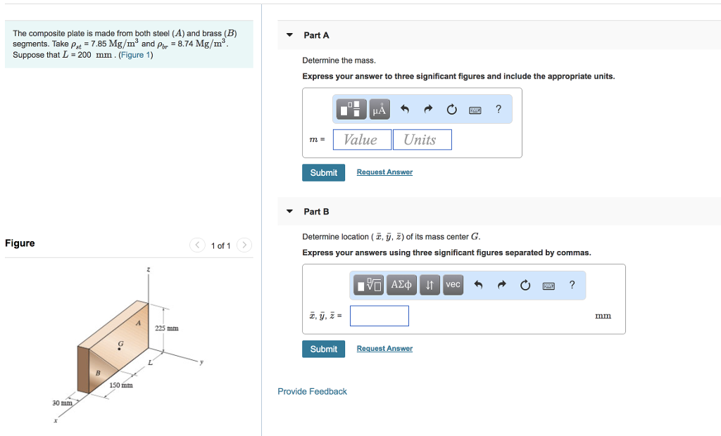 Solved The composite plate is made from both steel (A) and | Chegg.com