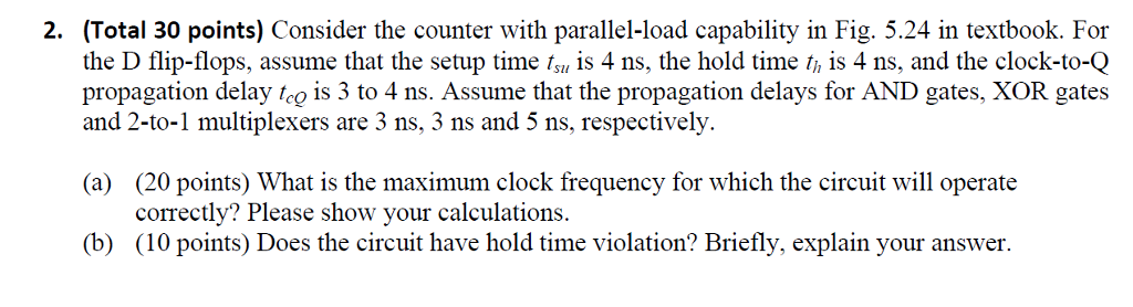 Solved 2. (Total 30 points) Consider the counter with | Chegg.com