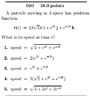 Solved A particle moving in 3-space has position function | Chegg.com