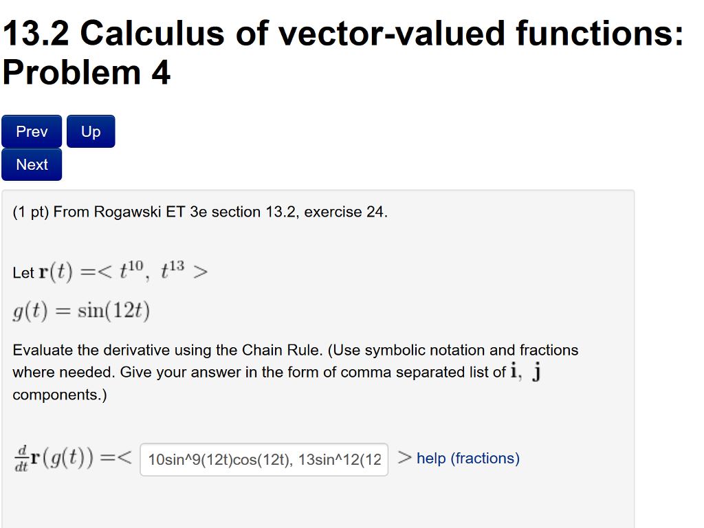 Solved 13 2 Calculus Of Vector Valued Functions Problem 4