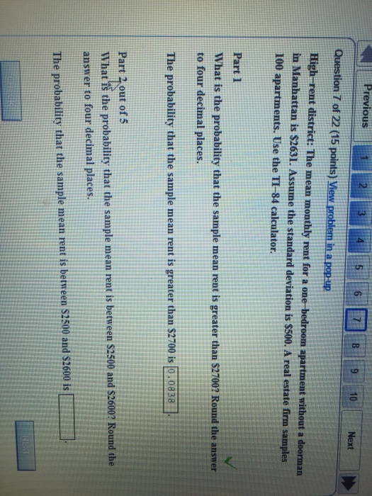 Solved The men, monthly rent for a one-bedroom apartment | Chegg.com