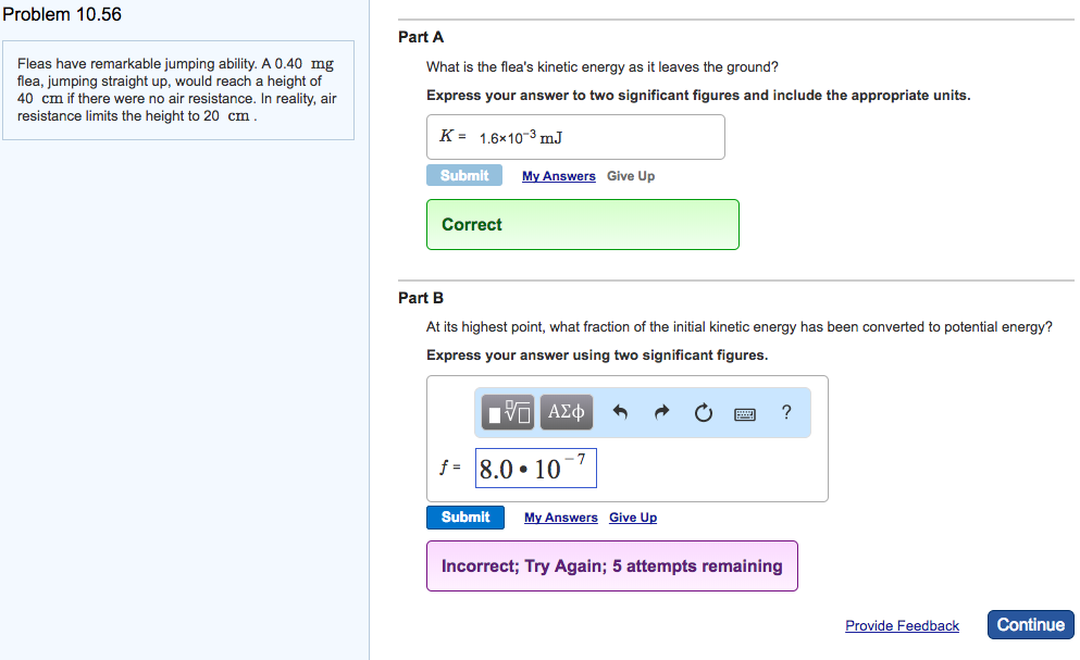 Solved Problem 10.56 Part A Fleas have remarkable jumping | Chegg.com
