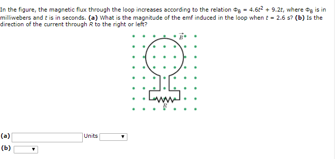 Solved In the figure, the magnetic flux through the loop | Chegg.com