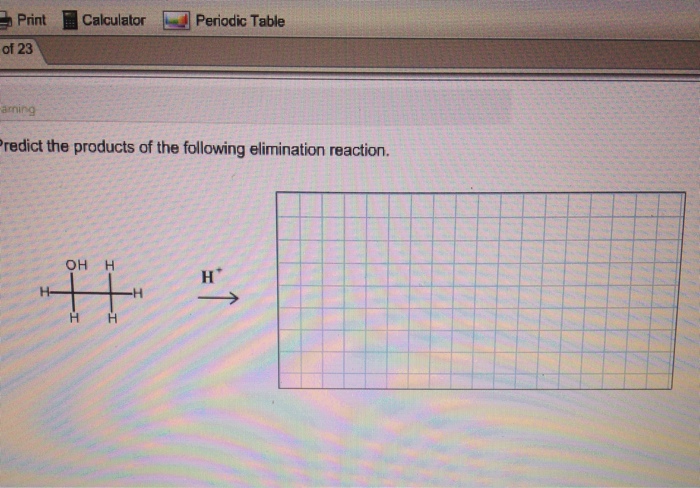 Solved Predict the product of the following elimination | Chegg.com