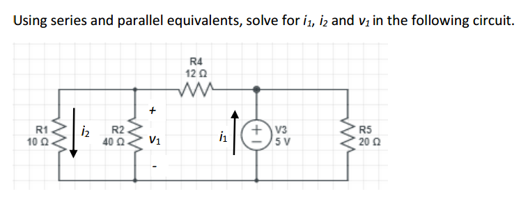 Solved Using series and parallel equivalents, solve for i_1, | Chegg.com