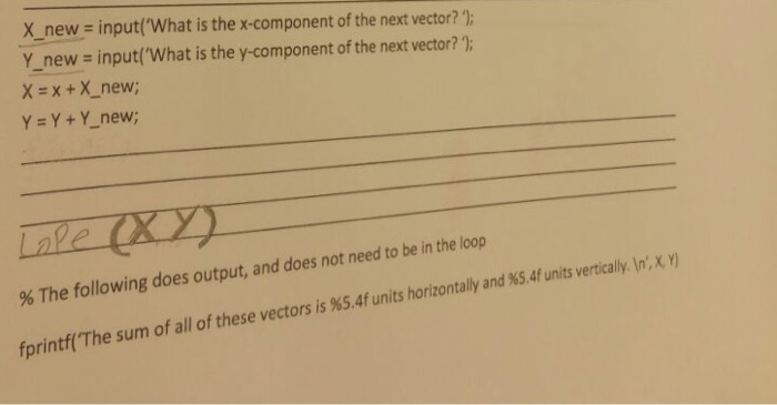 X_new = input ('What is the x_component of the next | Chegg.com