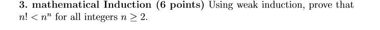 Solved Mathematical Induction Using weak induction, prove | Chegg.com