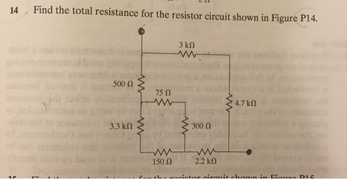 Solved find the total resistance for the resistor circuit | Chegg.com