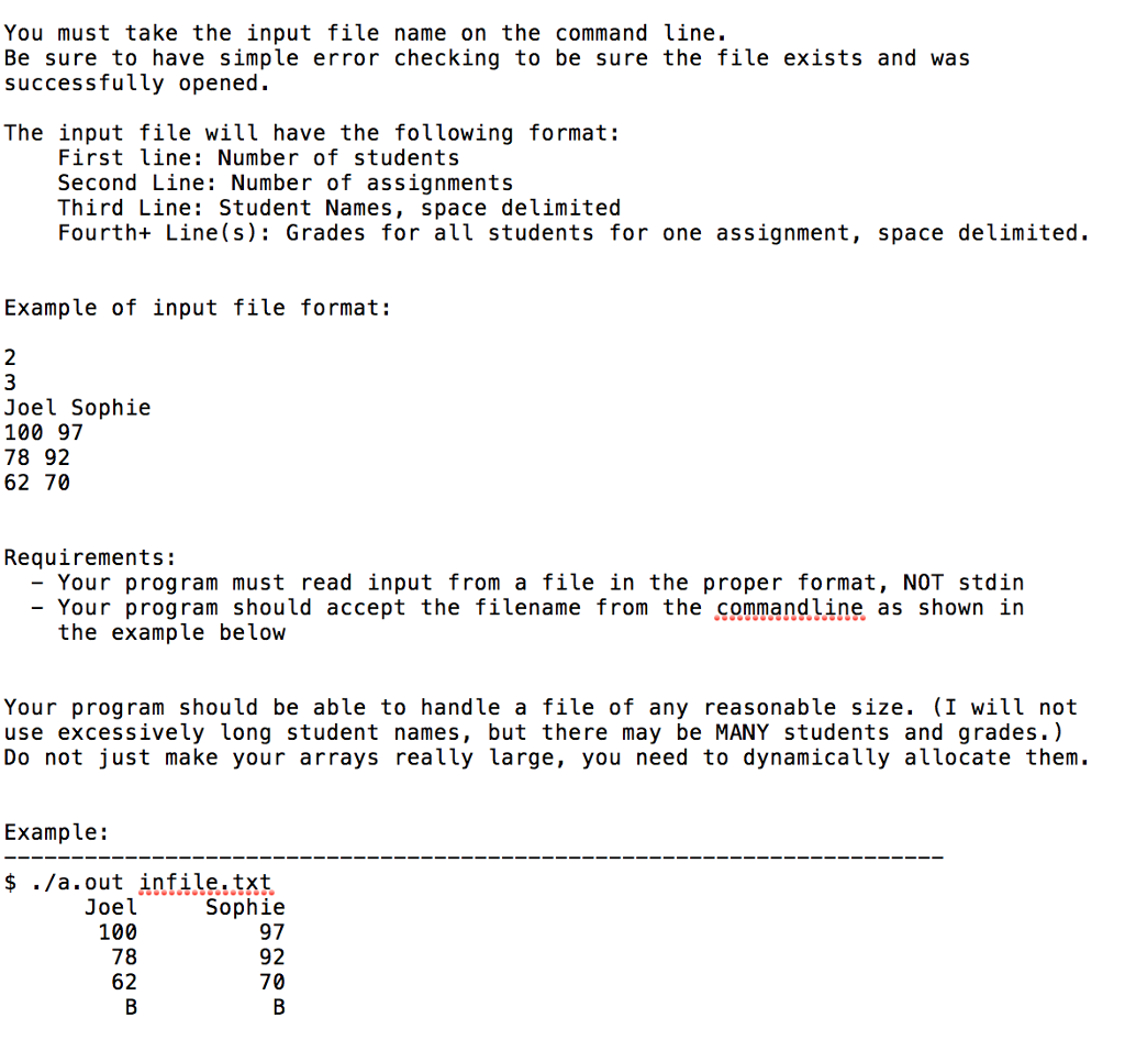 Solved Please modify my C program so it prints out the | Chegg.com