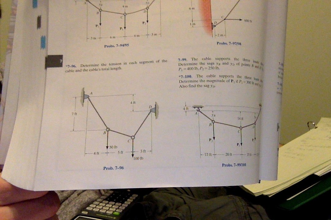 Solved Determine the tension in each segment of the cable | Chegg.com