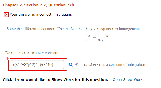 Solved Chapter 2, Section 2.2, Question 27b Your answer is | Chegg.com