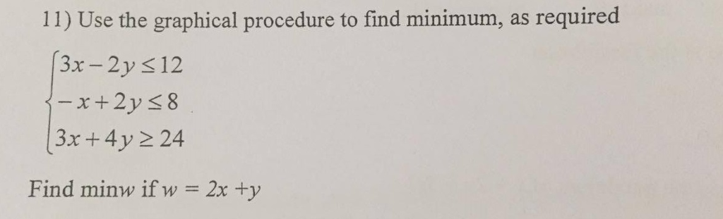 Solved Use the graphical procedure to find minimum, as | Chegg.com