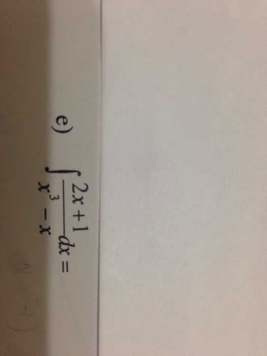 Solved Integrate 2x-1/x^3-x dx = | Chegg.com