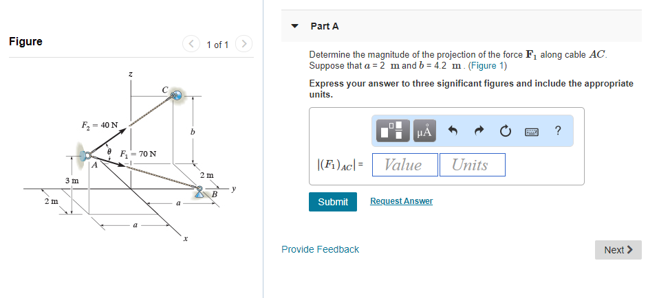Solved Part A Figure 1 of 1> Determine the magnitude of the | Chegg.com