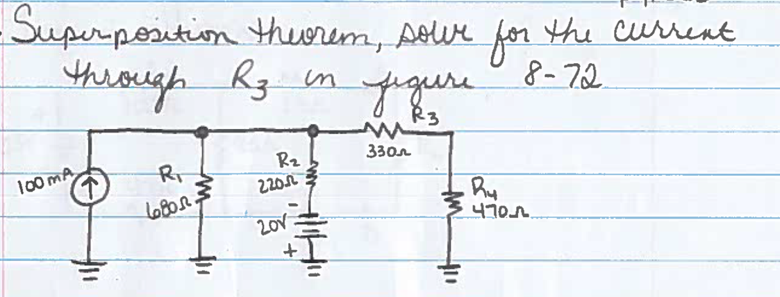 Solved Superposition Theorem Solve For The Current Through