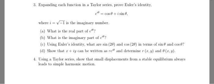 Solved Expanding each function in a Taylor series, prow | Chegg.com