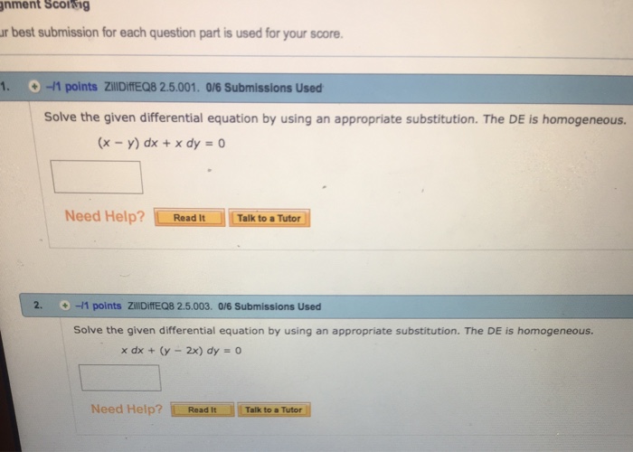 Solved Solve the given differential equation by using an | Chegg.com Solved Solve the given differential equation by using an | Chegg.com