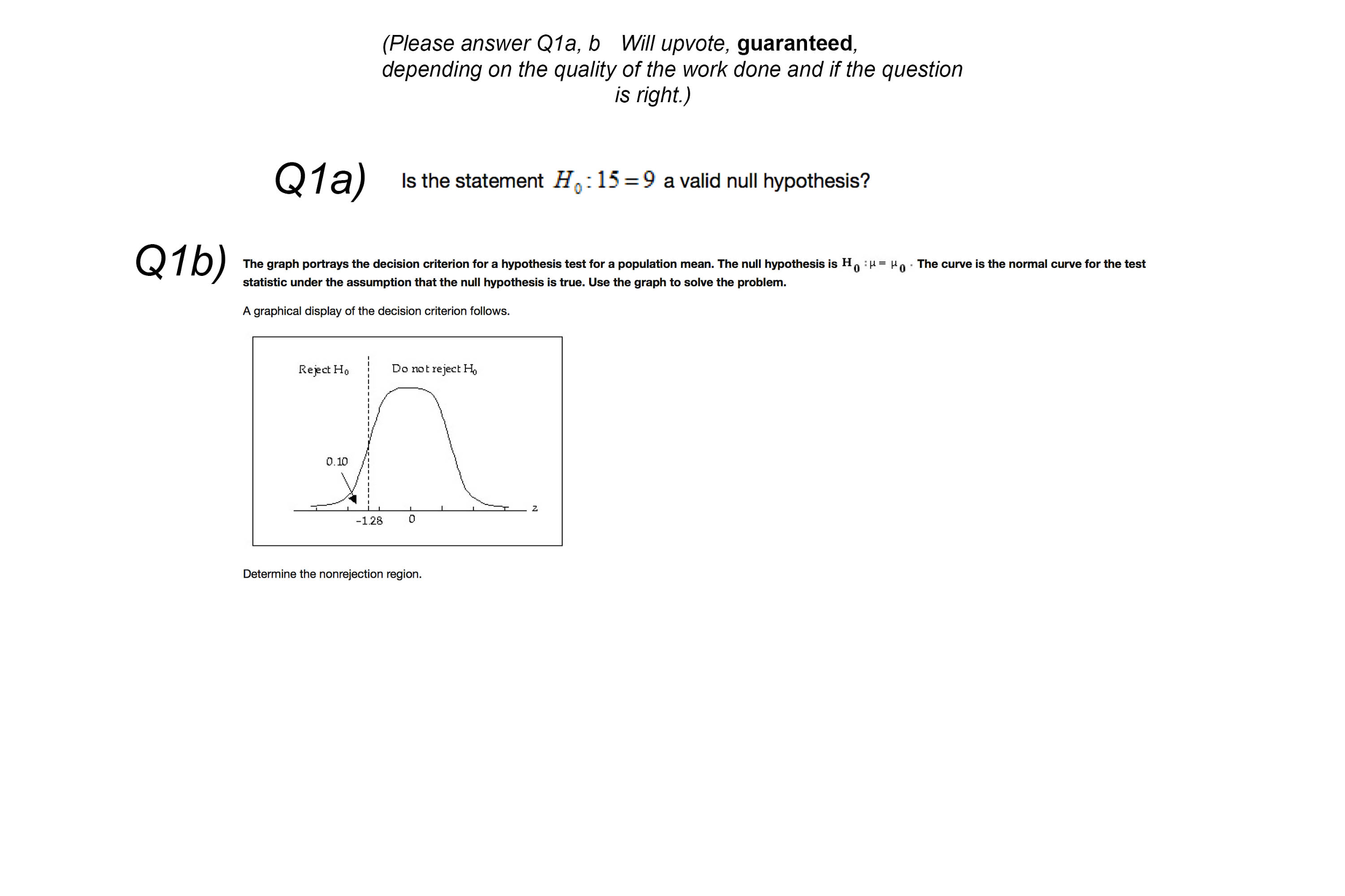 Solved Is the statement H_0: 15 = 9 a valid null hypothesis? | Chegg.com