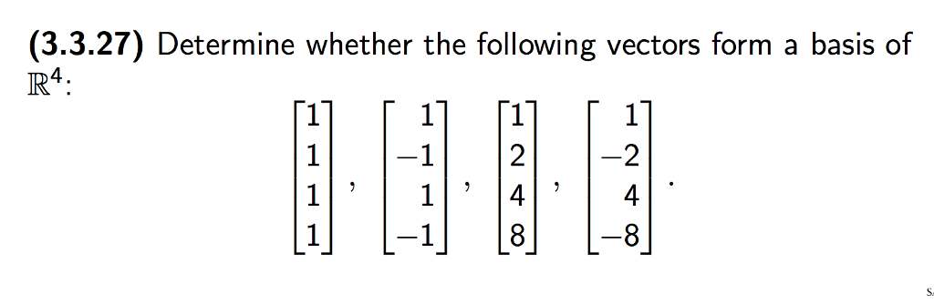 Solved: (3.3.27) Determine Whether The Following Vectors F... | Chegg.com
