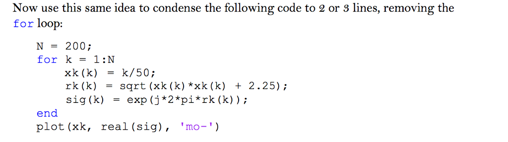 Solved Now use this same idea to condense the following code | Chegg.com