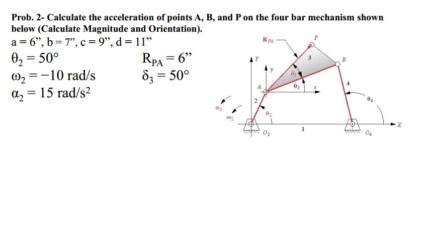 Solved Calculate the velocity and acceleration of point G on | Chegg.com