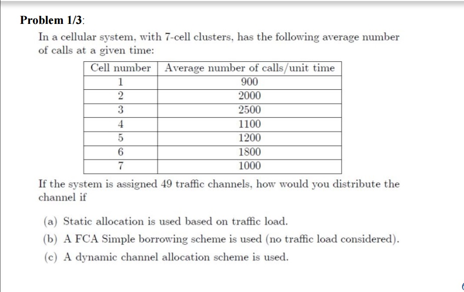 Solved In a cellular system, with 7-cell clusters, has the | Chegg.com