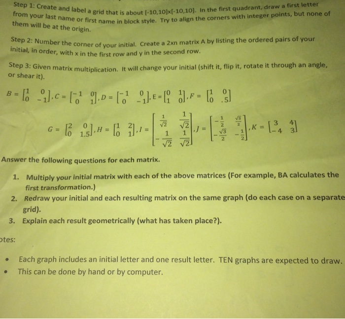 Solved Create and label a grid that is about | Chegg.com