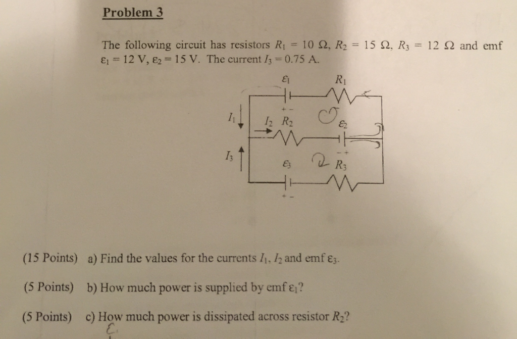 Solved Problem 3 The following circuit has resistors R 10 2, | Chegg.com