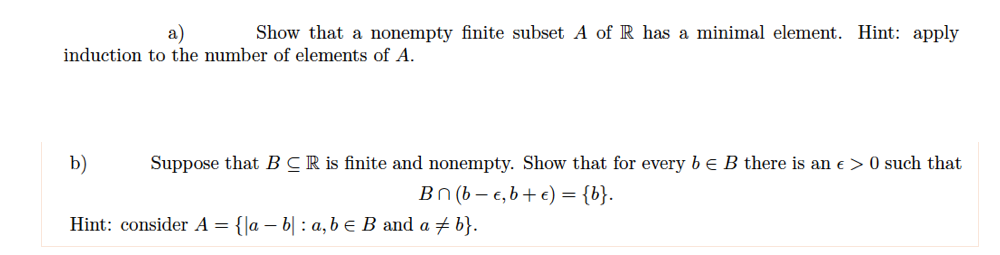Solved Show That A Nonempty Finite Subset A Of R Has A 