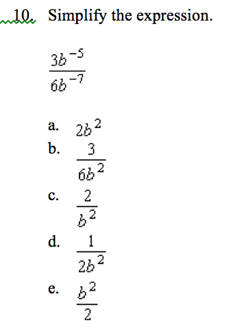 Solved Simplify the expression. 3b-5/6-7 2b^2 3/6b^2 | Chegg.com