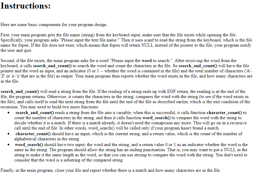 Solved Description: You are to develop a program that will | Chegg.com