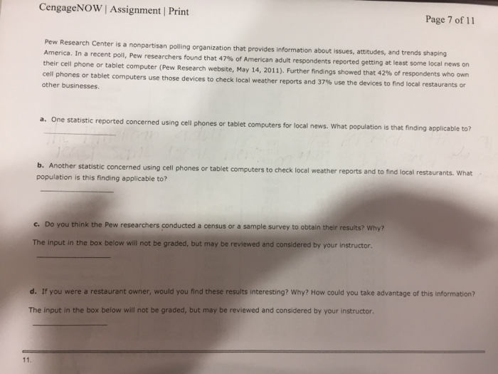 Solved Pew Research Center Is A Nonpartisan Polling Chegg
