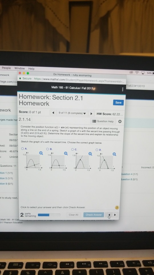 Calculus Archive | September 03, 2017 | Chegg.com