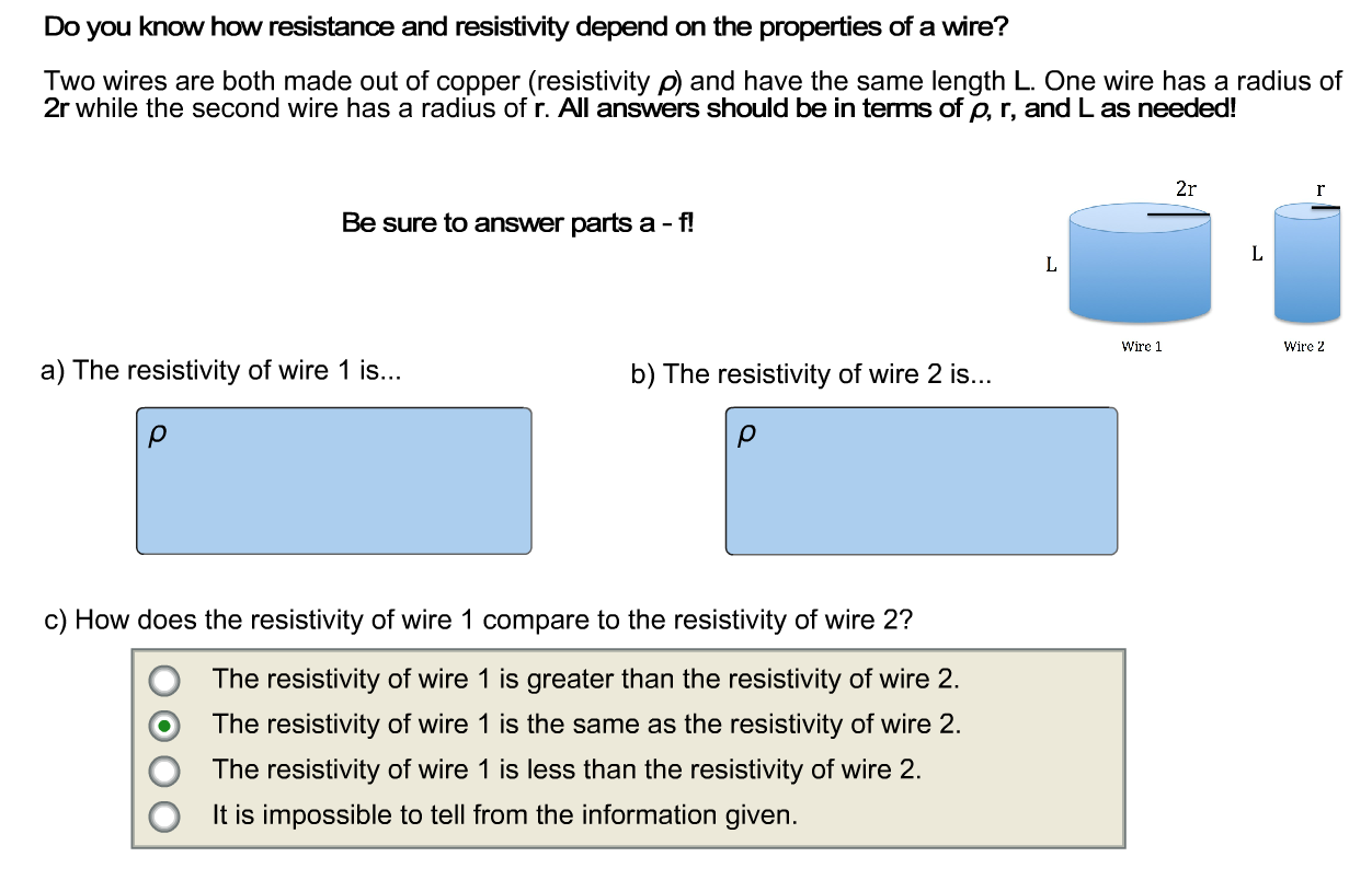 Solved Do you know how resistance and resistivity depend on | Chegg.com