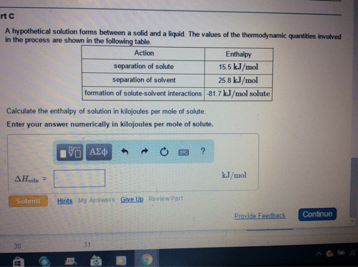 Solved A hypothetical solution forms between a solid and a | Chegg.com