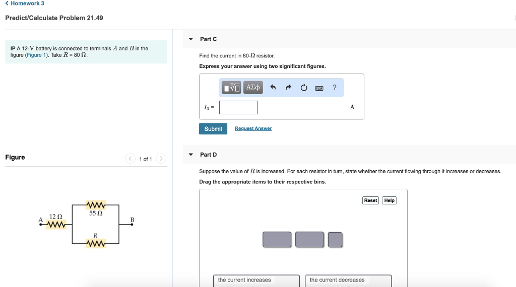 Solved Homework 3 Predict/Calculate Problem 21.49 P A 12-V | Chegg.com